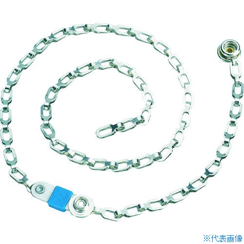 オレンジブック トラスコ中山　TRUSCODESCO 台車用アース 引きずりタイプ 1M 61cm長さ 〔品番:14000〕[ 注番:8287074]特長●簡単に台車や棚などを静電気対策された床に接地することができます。用途●運搬台車などの...