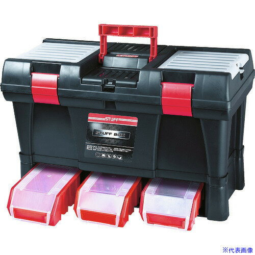 オレンジブック トラスコ中山　TRUSCOPATROL ツールボックス STUFF 〔品番:SKR20SPSMSCZAPG001〕[ 注番:8288981]特長●本体に3つのパーツケースが付いています。●フタに小物入れが付いています。仕様●...