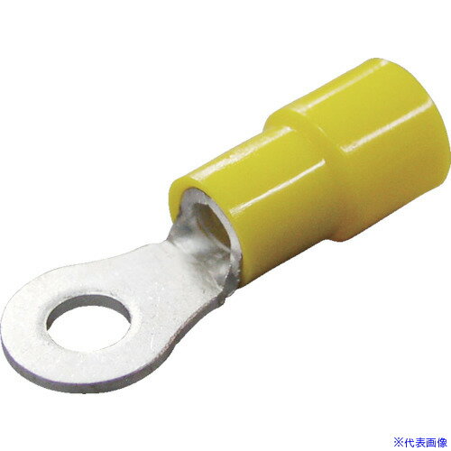 オレンジブック トラスコ中山　TRUSCOニチフ 環境配慮形絶縁被覆付丸形端子R形(50個入)より線2.63〜6.64外寸9mmスタッド径3.7mm 〔品番:TMEX5.53.5SYEL〕[ 注番:8314382]特長●端子筒部に絶縁被覆が...