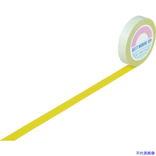 オレンジブック トラスコ中山　TRUSCO緑十字 ガードテープ(ラインテープ) 黄 GT-251Y 25mm幅×100m 屋内用 〔品番:148013〕[ 注番:8353720]特長●設置が容易なはく離紙付のラインテープです。●表面にポリエ...