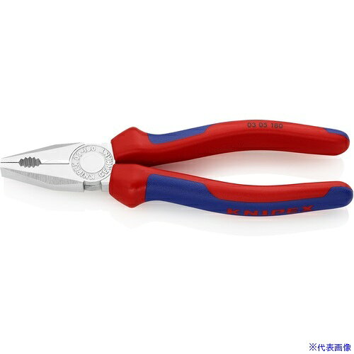 オレンジブック トラスコ中山　TRUSCOKNIPEX ペンチ クロムメッキ仕上げ コンフォートハンドル 180mm 〔品番:0305180〕[ 注番:8356459]特長●つかみ面は板やパイプに対応する形状で、幅広い用途で使用できます。●...