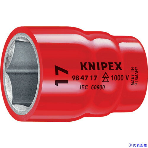 オレンジブック トラスコ中山　TRUSCOKNIPEX 絶縁1000Vソケット 1/2 18mm 〔品番:984718〕[ 注番:8356537]特長●耐久性と耐摩耗性に優れたクロムバナジウム鋼を使用しているため、長期間使用しても劣化しづら...