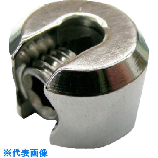 オレンジブック トラスコ中山　TRUSCO水本 ステンレス シングルクリップ 適合ワイヤー径3〜4mm 〔品番:B1990〕[ 注番:8490892]特長●一本のワイヤーに取り付けます。用途●六角穴付き止めねじ（ホロセット）でワイヤーを固定...