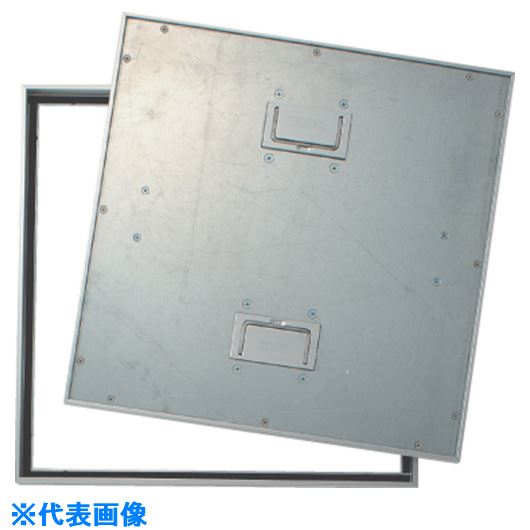 オレンジブック トラスコ中山　TRUSCODAIKEN 床点検口アンダーハッチ 450×450 アルミ枠 鋼製下地用 〔品番:FAP45〕[ 注番:8493632]特長●樹脂タイル、クッションフロア仕上げ専用タイプです。●鋼製根太に直接取付...