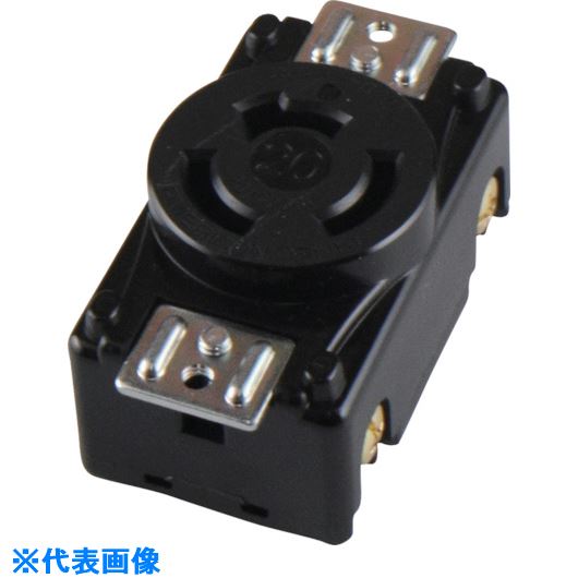 オレンジブック トラスコ中山　TRUSCOアメリカン電機 引掛形 パネル用コンセント 3P20A250V 〔品番:3220P〕[ 注番:8501092]特長●熱硬化性樹脂製です。●端子ねじM4を使用します。●電線接続方式は圧着端子式と引締式...