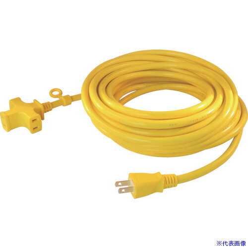 オレンジブック トラスコ中山　TRUSCO正和電工 トライアングルマルチタップ 125V−15A 10m 黄 〔品番:VCTM10Y〕[ 注番:8513803]特長●十字型タイプ　10mの延長コードです。●トラッキング防止のため、プラグ部分...
