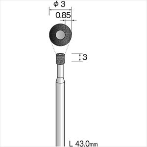 オレンジブック トラスコ中山　TRUSCOMinimo ビトリファイドCBNバー#170 Φ3 〔品番:JA2204〕[ 注番:8527855]特長●セラミック粉末を高温圧縮焼成した精密研削用CBNバーです。　●砥粒は表面だけでなくに分布し...