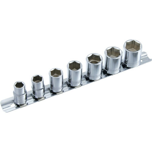 オレンジブック トラスコ中山　TRUSCOスエカゲ 3/8DR.7PC.ウェーブソケットハンガーセット 6PT 〔品番:10132S〕[ 注番:8530738]特長●ボルトナットの角を傷つけにくい面接触タイプのソケット6角形状です。●ソケッ...