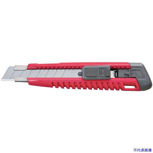 オレンジブック トラスコ中山　TRUSCOKDS カッターナイフ セフティL 赤 〔品番:L11RE〕[ 注番:8533907]特長●ベニア板・石こうボード・段ボール・じゅうたん・フローリングなどの厚物に最適です。●L刃タイプの標準品、万能...