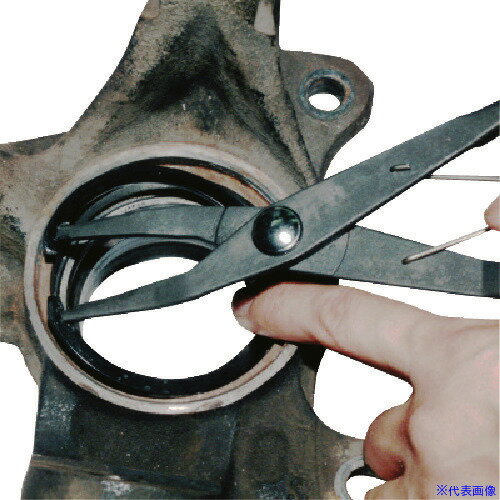 オレンジブック トラスコ中山　TRUSCOHASCO スナップリングプライヤー(トヨタタイプ) 〔品番:HSP601T〕[ 注番:8535997]特長●通常のスナップリングプライヤーでは作業困難な特種用途専用です。用途●トヨタ車のホイールベ...