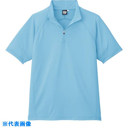 オレンジブック トラスコ中山　TRUSCOコーコス 半袖ジップアップA−2667 7 サックス LL 〔品番:A26677LL〕[ 注番:8541084]特長●吸汗速乾・接触冷感機能付です。仕様●サイズ：LL●タイプ：半袖仕様2材質/仕上セ...