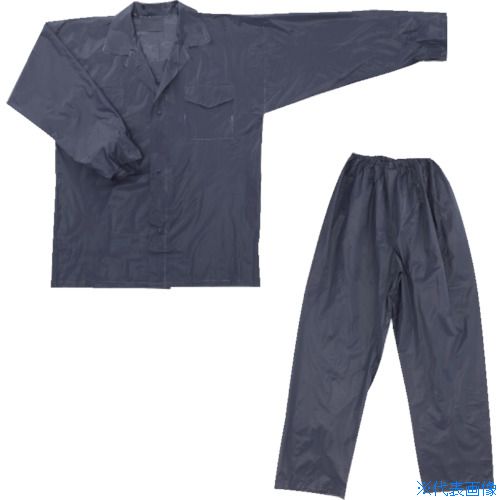 オレンジブック トラスコ中山　TRUSCO川西 ビニールシングルスーツ Mサイズ 〔品番:1100M〕[ 注番:8545491]特長●簡易のレインウェアです。用途●雨天時の野外作業に。仕様●色：ネイビー●サイズ：M●身長(cm)：160〜1...