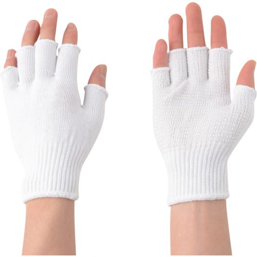 オレンジブック トラスコ中山　TRUSCO川西 つぶて指出し5本 ホワイト 〔品番:2215W〕[ 注番:8548340]特長●手にやさしく、吸汗性に優れた綿100％の手袋です。●手のひらにはスベリ止めが付いています。●指出しタイプなので、...