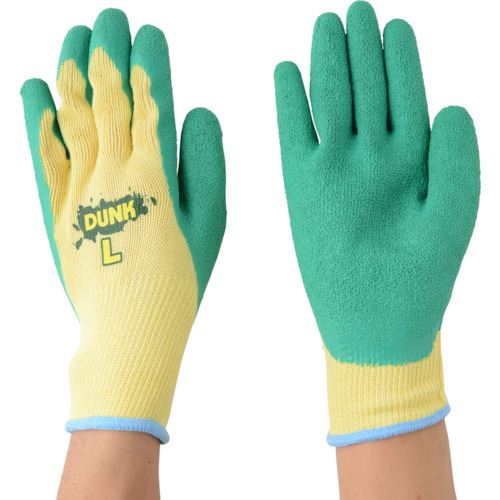 オレンジブック トラスコ中山　TRUSCO川西 ダンク3双組 グリーン(M) 〔品番:2508M〕[ 注番:8548460]特長●新開発のスベリ止め加工により、グリップ性に優れています。●ゴム張り手袋に比べ、格段の柔らかさと強力な滑り止め効...