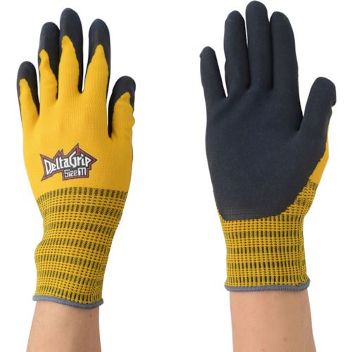 オレンジブック トラスコ中山　TRUSCO川西 デルタグリップ イエロー 3P Mサイズ 〔品番:2526YM〕[ 注番:8548465]特長●特殊スベリ止め加工で、柔らかく、抜群のグリップ力を発揮します。●手首ロングタイプなので、手首を保...