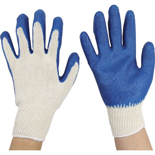 オレンジブック トラスコ中山　TRUSCO福徳 青ゴムハンド 5双組 〔品番:4905PBLU〕[ 注番:8548529]特長●立体加工でフィットする天然ゴム定番ゴム引き手袋です。用途●一般軽作業仕様●色：キナリ●サイズ：L●ゲージ数：10...