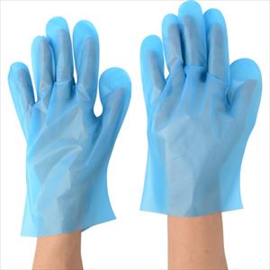 オレンジブック トラスコ中山　TRUSCO川西 ポリエチレン手袋外エンボスエコノミー ブルー箱 100枚入り SSサイズ 〔品番:2019BLSS〕[ 注番:8549019]特長●外エンボス加工で、すべりを防止します。用途●食品加工・清掃・...