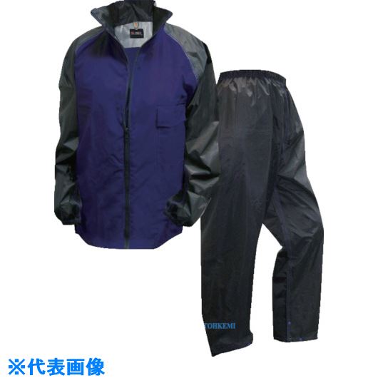 オレンジブック トラスコ中山　TRUSCOトオケミ レインスーツ CSワンダーレインスーツ ブルーL 〔品番:4670BLL〕[ 注番:8551658]特長●ツートンカラーが映える強力防水のレインスーツです。●上下メッシュ付きなので、ベトつ...