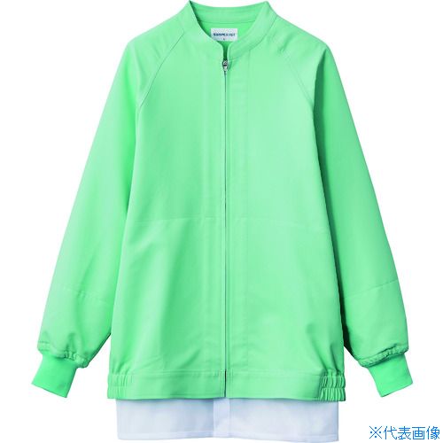 オレンジブック トラスコ中山　TRUSCOサンペックス 長袖ジャンパー 食品工場 白衣 衛生 グリーン SS 〔品番:VP526SS〕[ 注番:8552226]特長●吸汗・速乾素材を使用しており、快適に作業できます。●異物混入防止仕様フルス...