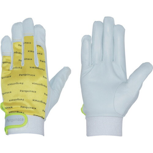 オレンジブック トラスコ中山　TRUSCOペンギンエース 国産牛本革手袋 エレカー (イエロー・フリーサイズ) 〔品番:TH508〕[ 注番:8552955]特長●伸縮性・通気性に優れたフィールドセンサー［［R上］］素材の甲メリヤスタイプで...