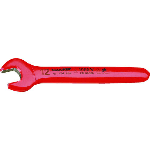 オレンジブック トラスコ中山　TRUSCOGEDORE 絶縁片口スパナ 10mm 〔品番:6572120〕[ 注番:8556444]特長●スパナ部は15°の角度付きです。仕様●二面幅寸法(mm)：10●全長(mm)：105●厚さ(mm)：5...