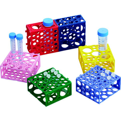 オレンジブック トラスコ中山　TRUSCOKENIS 連結フリッパー 15M 紫 〔品番:33370268〕[ 注番:8571578]特長●4面に異なる径の穴が空いており、マイクロチューブや遠心管を立てられるラックです。●直列に連結できます...