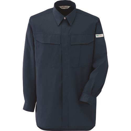オレンジブック トラスコ中山　TRUSCOミドリ安全 春夏 エコ帯電防止 長袖シャツ ネイビー M 〔品番:RCS2597UEM〕[ 注番:8577360]特長●地球温暖化に配慮した、カーボンオフセット・ユニフォームです。●作業中、商品にキ...