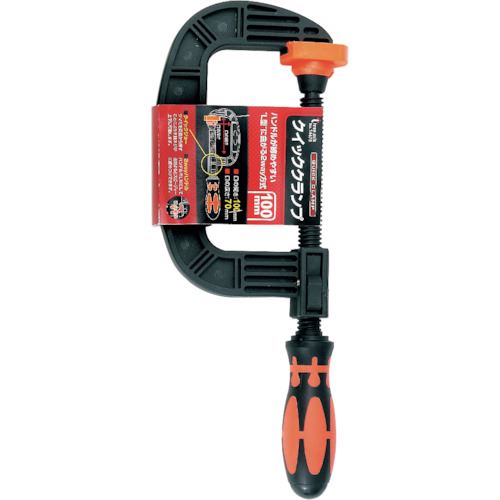 オレンジブック トラスコ中山　TRUSCOTHREEAXIS クイッククランプ 100mm 〔品番:14475〕[ 注番:8587770]特長●ハンドルをL型にしてスピーディーな締め付けも可能です。用途●木材等の固定に便利です。仕様●全長(...