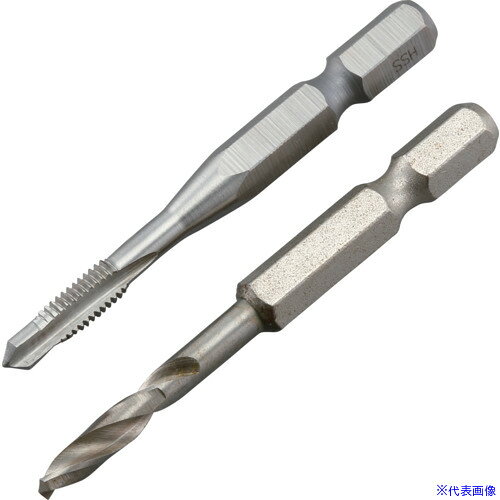 オレンジブック トラスコ中山　TRUSCOスレッドマスター 六角軸ガイド付タップ M4×0.7mm 3.3mm下穴ドリル付 〔品番:22253〕[ 注番:8587855]特長●ガイド付きで、曲がらず垂直にタップ立てができます。用途●鉄板・非...