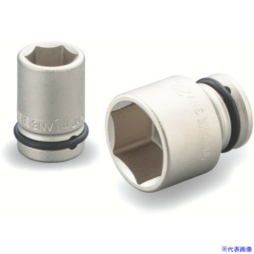 オレンジブック トラスコ中山　TRUSCOTONE 【店舗陳列用】インパクトソケット 対辺寸法23mm ハンガータイプ 全長35mm 〔品番:3NV23HP〕[ 注番:8591829]特長●無電解メッキのインパクト用ソケットです。用途●ボル...