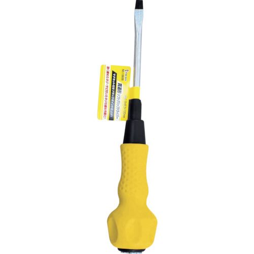 オレンジブック トラスコ中山　TRUSCOTHREEAXIS 貫通型ソフトグリップドライバー (-)1.3×6.3×100 〔品番:13935〕[ 注番:8592213]特長●握りやすいソフトグリップです。用途●強く締めたネジ、サビついたネ...