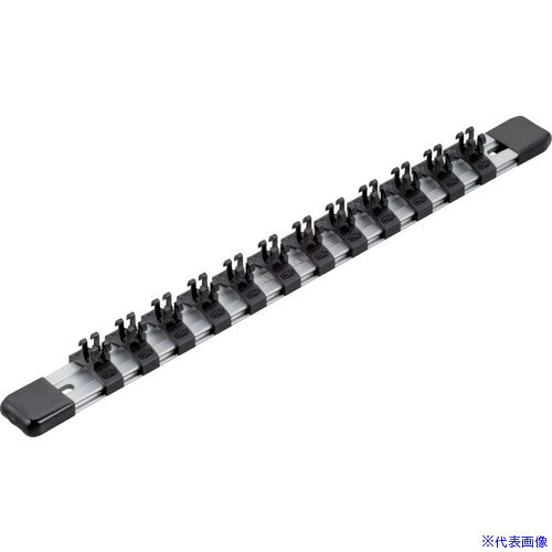 オレンジブック トラスコ中山　TRUSCOTONE ソケットホルダー(アルミタイプ) 差込角9.5mm 全長300mm 〔品番:SH2312〕[ 注番:8593860]特長●ソケット、ジョイント類をすっきり整理することができるアルミレールの...