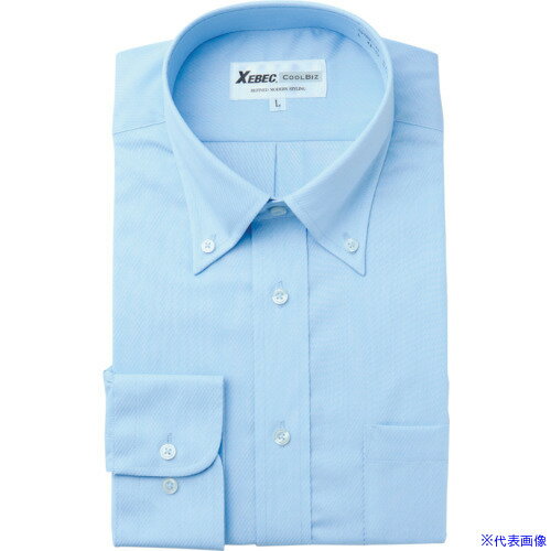 オレンジブック トラスコ中山　TRUSCOXEBEC 長袖ボタンダウン15159−42−S サックス 〔品番:1515942S〕[ 注番:8602033]特長●ノーネクタイのクールビズシャツの王道とも言えるボタンダウンを、爽やかさ全開のサッ...