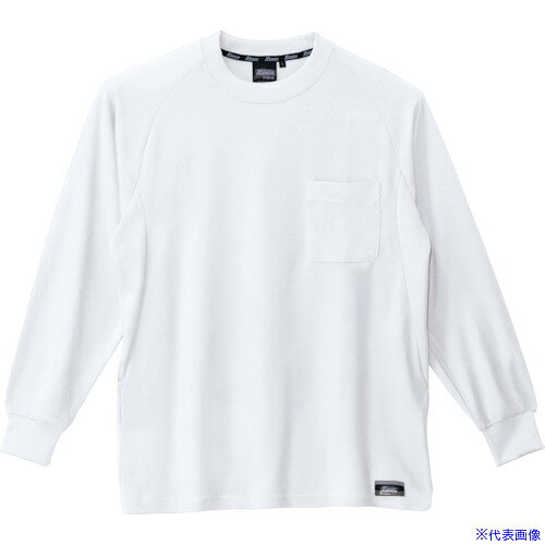 オレンジブック トラスコ中山　TRUSCOXEBEC 長袖Tシャツ6123−32−3L シロ 〔品番:6123323L〕[ 注番:8606620]特長●ポロシャツと同様に、ハニカムメッシュを使用したTシャツです。●優れた吸汗速乾性で、冬場の...