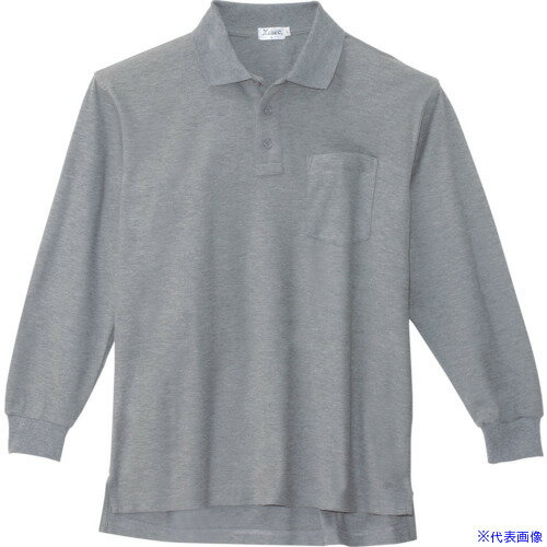 オレンジブック トラスコ中山　TRUSCOXEBEC 長袖ポロシャツ6175−20−L 杢グレー 〔品番:617520L〕[ 注番:8607183]特長●ポリエステル65%・綿35%の定番カノコを使用したベーシックポロを落ち着いた色合いから...