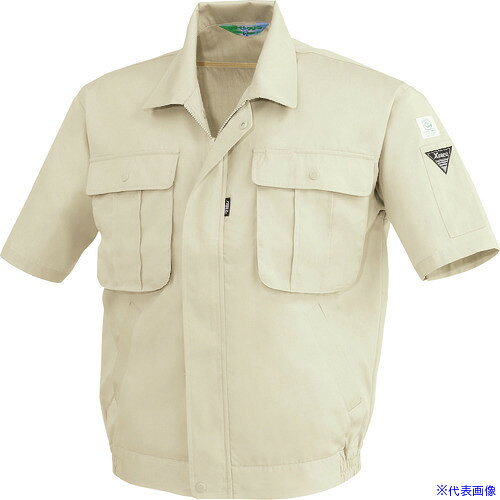 オレンジブック トラスコ中山　TRUSCOXEBEC 半袖ブルゾン3191−31−S アイボリー 〔品番:319131S〕[ 注番:8614861]特長●再生ポリエステルを使用したエコウェアの帯電防止作業服です。●容量の大きなマチ付きの胸ポ...