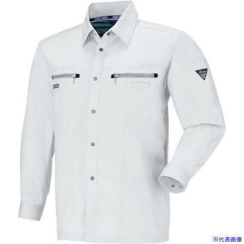 オレンジブック トラスコ中山　TRUSCOXEBEC 長袖シャツ9653−206−S クールグレー 〔品番:9653206S〕[ 注番:8618240]特長●ブルゾン同様にクールな新素材の爽やかな着心地に、脇下の特殊カッティングと背中のプリ...