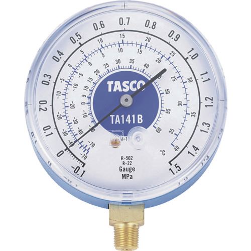 オレンジブック トラスコ中山　TRUSCOタスコ 低圧計 〔品番:TA141B〕[ 注番:8641161]特長●校正証明書取得可能です。（別途料金）仕様●接続口径：1/8NPT●ゲージ径(φmm)：80●圧力表示(MPa)：-0.1〜1.5...