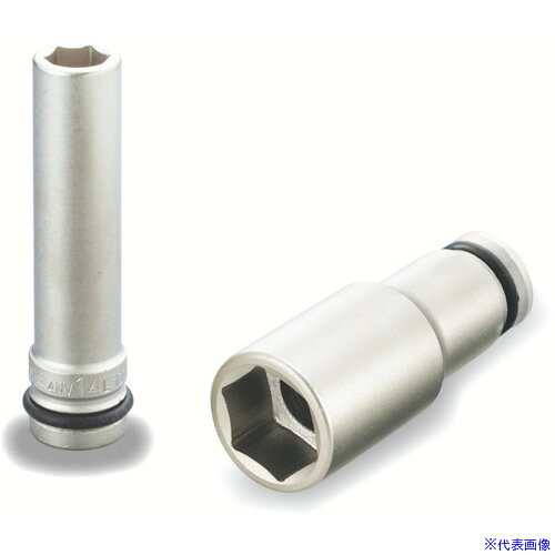 オレンジブック トラスコ中山　TRUSCOTONE インパクト用超ロングソケット 14mm ハンガータイプ 〔品番:4NV14L100HP〕[ 注番:8642410]特長●無電解メッキのインパクト用ソケットです。用途●ボルト・ナットの締付け...