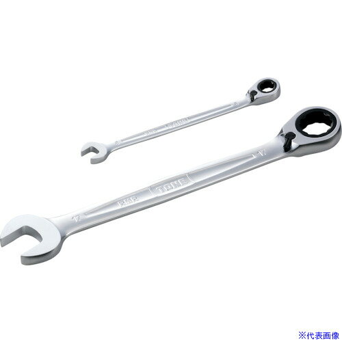 オレンジブック トラスコ中山　TRUSCOTONE ラチェットメガネレンチ(切替式) 対辺寸法19mm 〔品番:RMR19HP〕[ 注番:8642837]特長●薄型のラチェットヘッドには72枚ギアを装備しているため少ない送り角5°を実現しま...