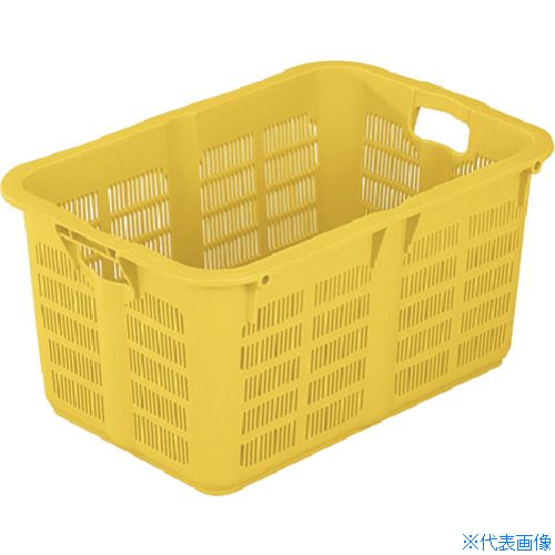 オレンジブック トラスコ中山　TRUSCORISU メッシュコンテナ 129716 プラスケットNo.500本体39L 黄 〔品番:NO500〕[ 注番:8687068]特長●様々な分野で活用できるオールマイティーなメッシュコンテナです。●...