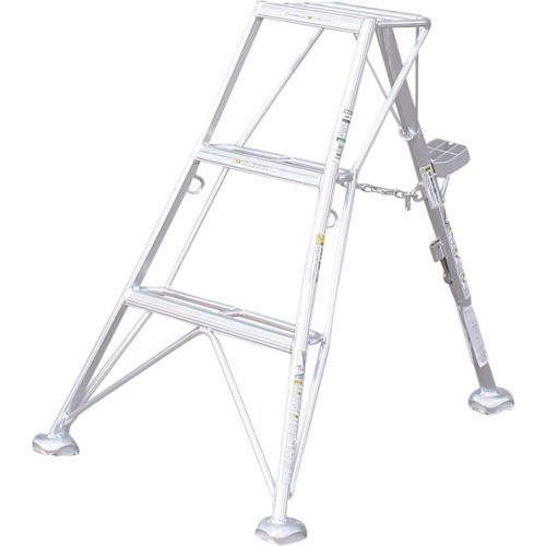 オレンジブック トラスコ中山　TRUSCOHARAX アルステップ 3段 〔品番:AP3〕[ 注番:8688372]特長●アルミ製三脚脚立です。●後支柱伸縮タイプです。用途●庭木の手入れ、果樹などの収穫作業に適しています。仕様●最大使用質量...
