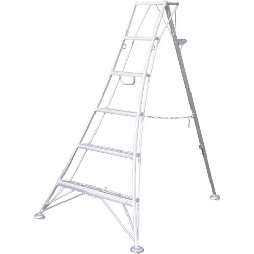 オレンジブック トラスコ中山　TRUSCOHARAX アルステップ 6段 〔品番:AP6〕[ 注番:8688375]特長●アルミ製三脚脚立です。●後支柱伸縮タイプです。用途●庭木の手入れ、果樹などの収穫作業に適しています。仕様●最大使用質量...