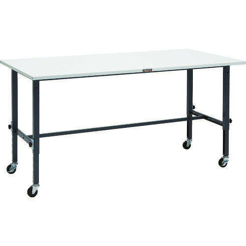 オレンジブック トラスコ中山　TRUSCOTRUSCO 軽荷重作業台高さ調節式(80kg)AEM型 1800X900XH719〜1019 φ75キャスター付 ダークグレー色 〔品番:SAEM1809C75DG〕[ 注番:8688771]特長...