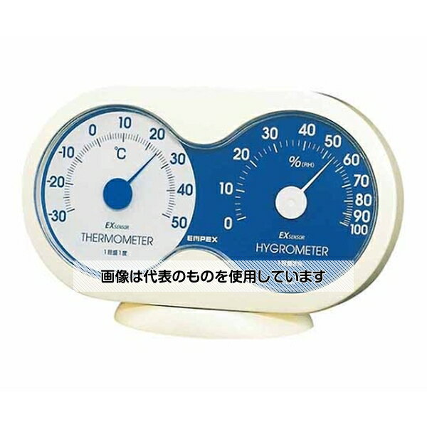 【アズワン AS ONE】分析・特殊機器 公害・環境機器 環境測定その他 ●置型、台座をとれば壁掛けに ●温度と湿度がはっきり見やすいハイセンスな卓上型 商品の仕様 ●本体サイズ：約94×150×35mm ●質量(箱含む)約110g(ブリス...