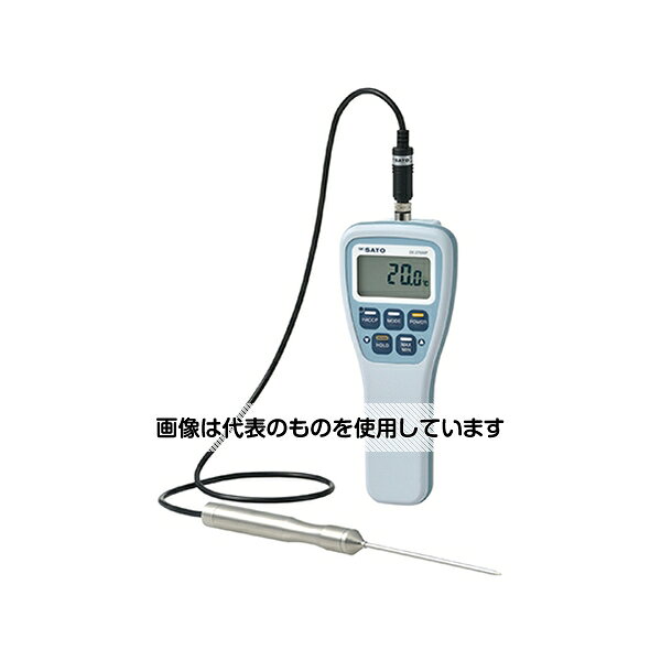 【アズワン AS ONE】分析・特殊機器 公害・環境機器 環境測定その他 ●防水型デジタル温度計SK-270WP(2-7383-11)のフック穴無しタイプです。 ●HACCP機能が付いており、加熱時間および温度に合わせてLEDやブザーで知ら...