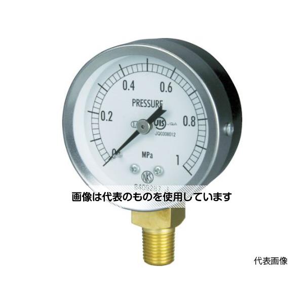【アズワン AS ONE】実験室設備 工具類 工具、道具 ●ブルドン管の弾性変形(動き)を指針に伝える構造の圧力計で、構造が簡単なため、取り扱いが容易です。 ●JIS B 7505-1規格品です。 商品の仕様 ●圧力レンジ(MPa)：0.0...