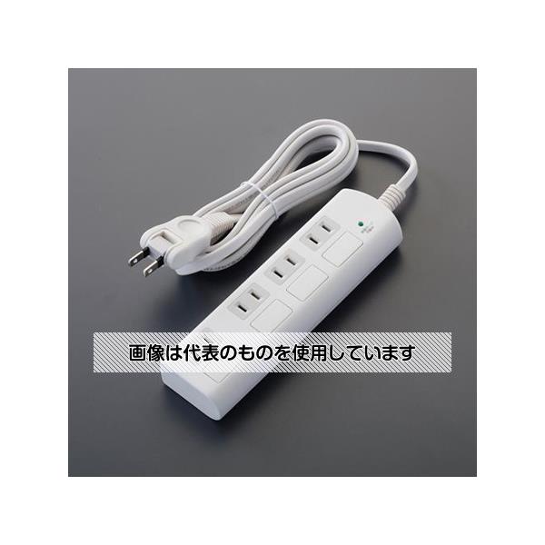 【アズワン AS ONE】実験室設備 工具類 工具、道具 商品の仕様 ●定格：15A AC125V(合計1500Wまで) ●コンセント：2P×4口 ●コード長：2m ●個別スイッチ：4個 ●プラグ：2P(スイング式) ●雷サージ機能：最大サ...