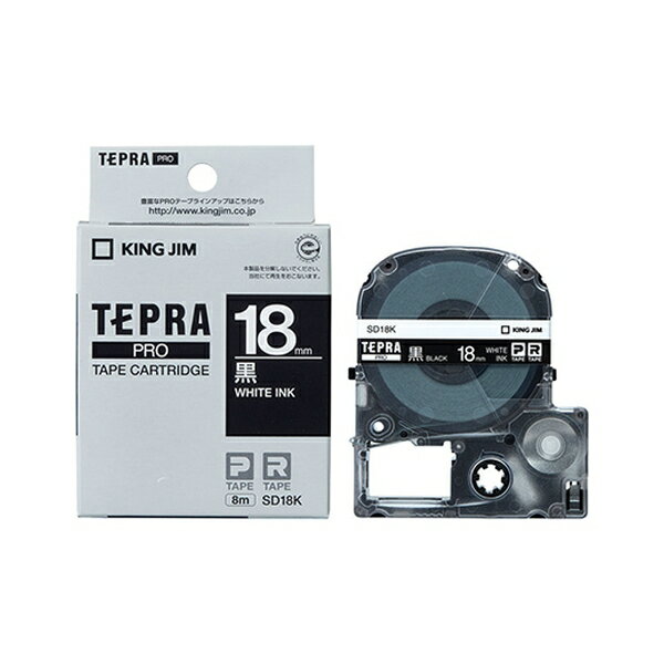 商品の特徴 キングジム SD18K テプラPROテープビビッド 18MM 黒 目的に応じて使い分ければ、もっと便利で美しく。 製品仕様 JANコード：4971660767601