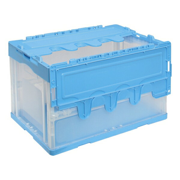 商品の特徴 岐阜プラスチック工業 CF-S51NR BTM 折畳みコンテナー 蓋付 透明ブルー 音も静かでスムーズな組み立て。 製品仕様 ●外寸：幅530×奥366×高334mm ●容量：50l ●内寸：幅493×奥335×高309mm ●...